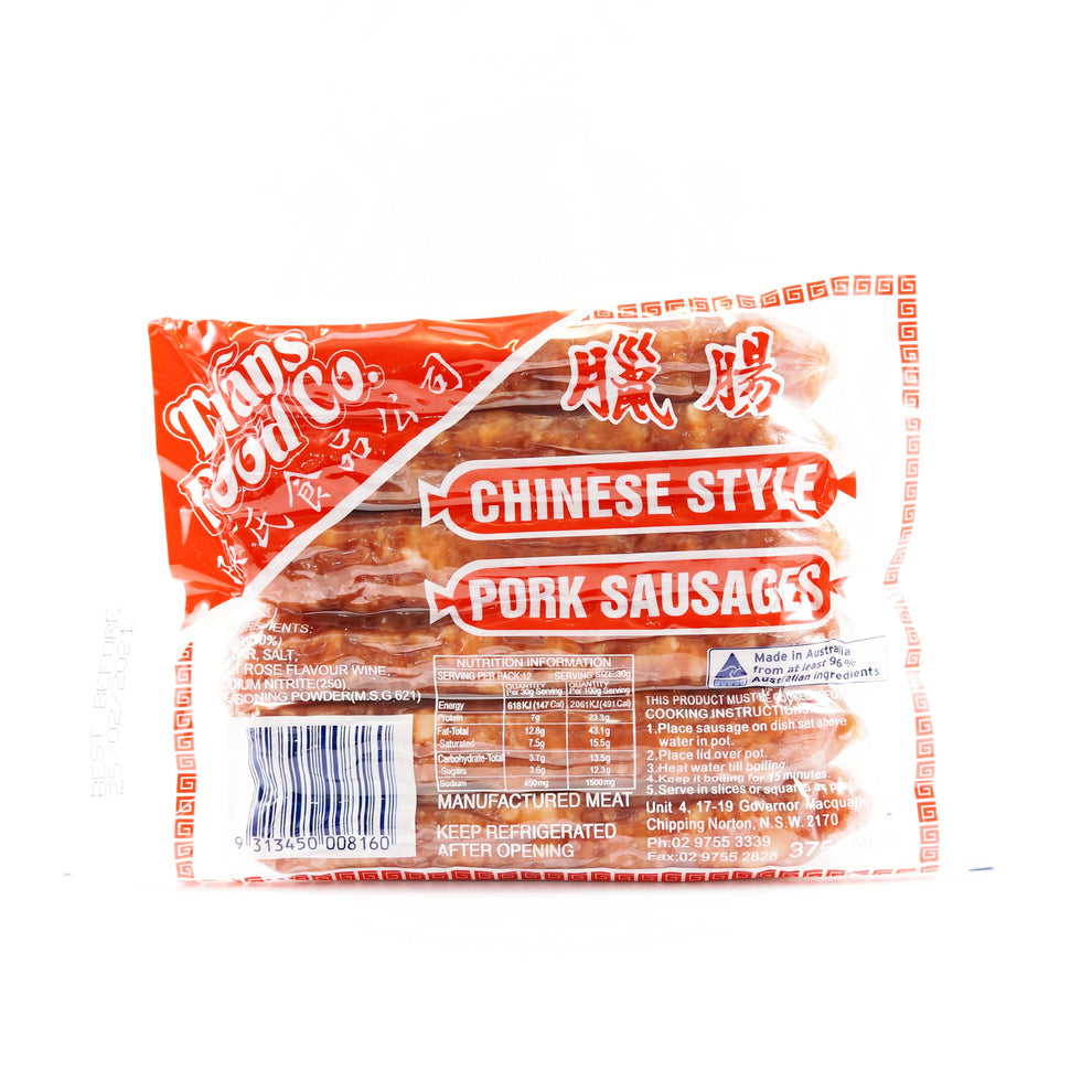 TRANS CHINESE STYLE PORK SAUSAGE 375G – ARC ASIAN GROCER