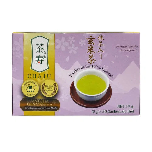 Chaju Genmaicha Japanese Green Tea with Brown Rice and Matcha 2g*20 te ...