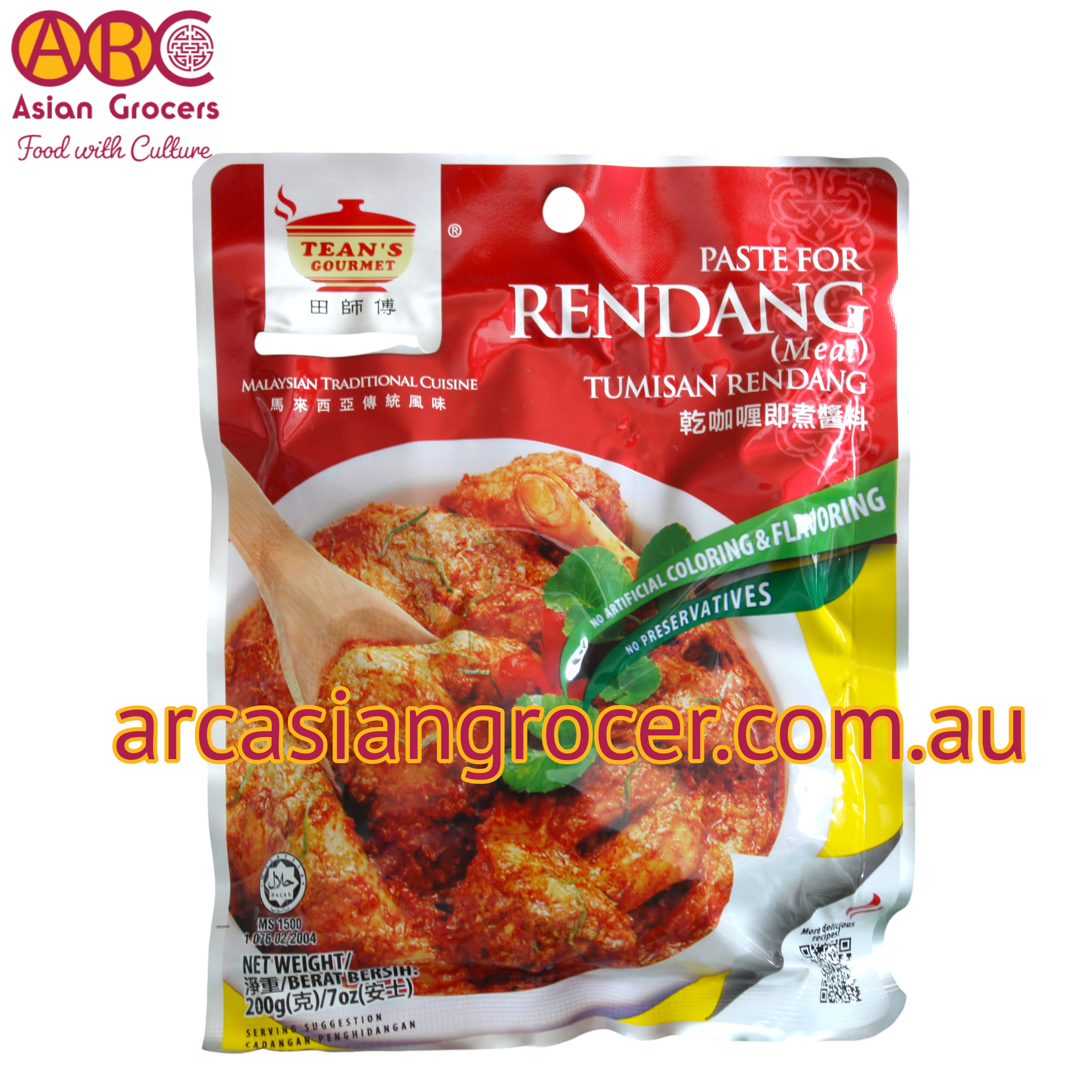 Tean's Gourmet Rendang Paste 200g – ARC ASIAN GROCER